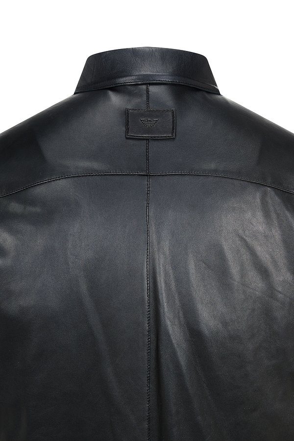 Emporio Armani엠포리오 아르마니 남성 라운드 슬릿 셔츠 레더 자켓 Sivillage 에스아이빌리지