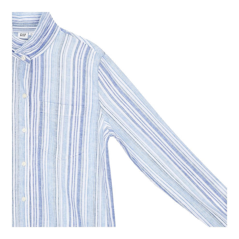 Gap Adults갭 ★갭 여성 21년 Spring★ 린넨 블렌드 스트라이프 셔츠 Sivillage 에스아이빌리지