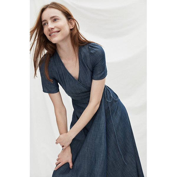 Gap Adults갭 ★갭 여성 19년 Fall★ 인디고 워시드 랩 원피스 Sivillage 에스아이빌리지