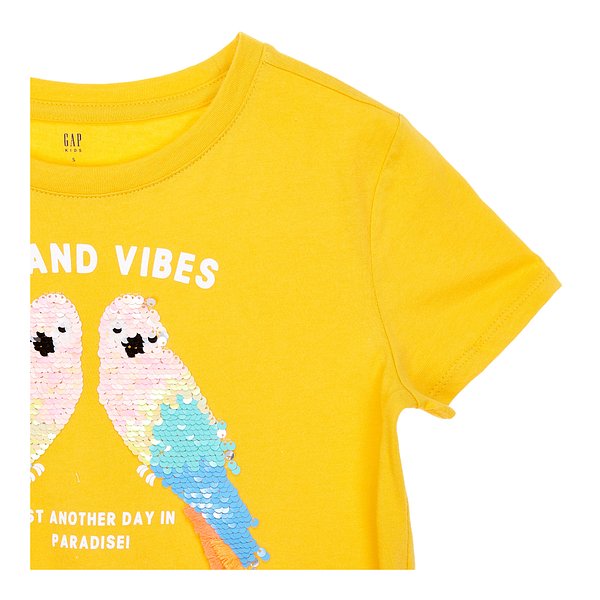 ★갭키즈 20년 Summer★ 키즈 여아 6 14세 플리피 그래픽 라운드 티셔츠 Sivillage
