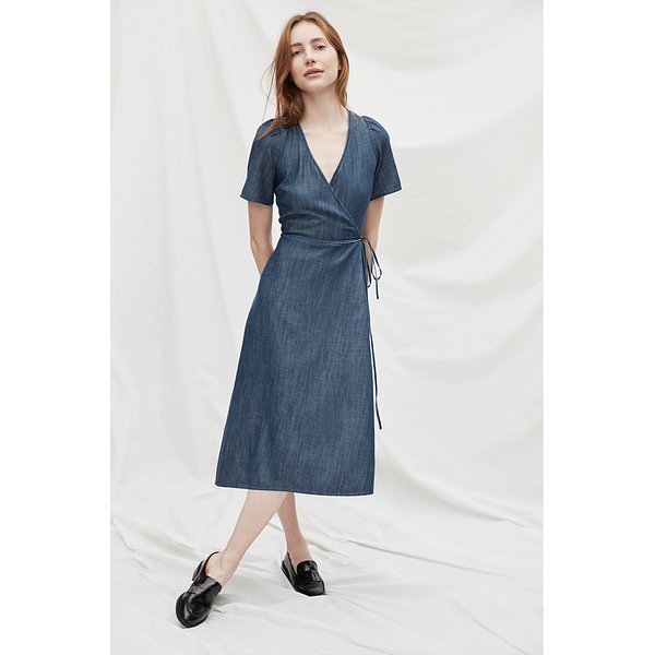 Gap Adults갭 ★갭 여성 19년 Fall★ 인디고 워시드 랩 원피스 Sivillage 에스아이빌리지