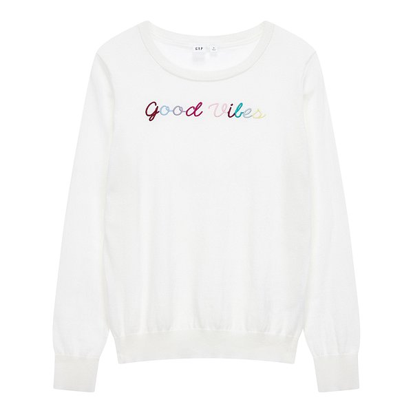 Gap Adults갭 ★갭 여성 19년 Fall★ 레터링 크루넥 코튼 니트 Sivillage 에스아이빌리지