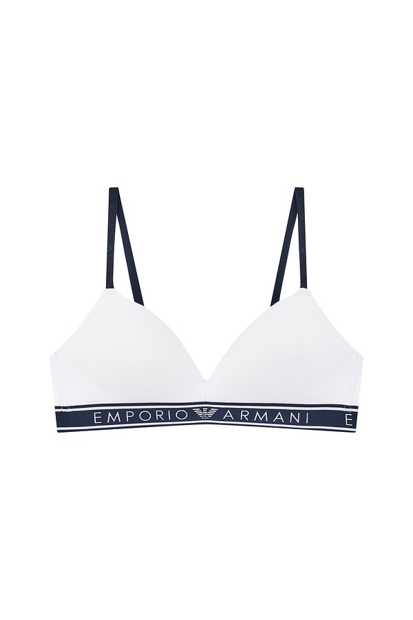 Emporio Armani Underwear엠포리오 아르마니 언더웨어 여성 로고 밴딩 패디드 트라이앵글 브라 Si