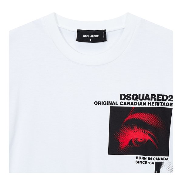 Dsquared2디스퀘어드2 스퀘어 그래픽 크루넥 티셔츠 Sivillage 에스아이빌리지