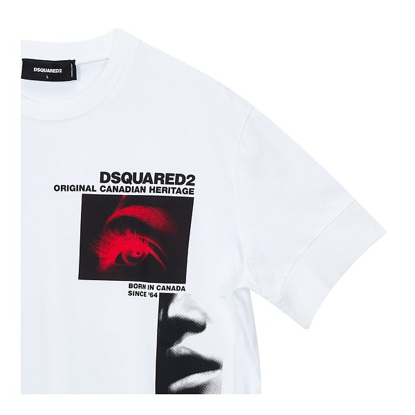 Dsquared2디스퀘어드2 스퀘어 그래픽 크루넥 티셔츠 Sivillage 에스아이빌리지