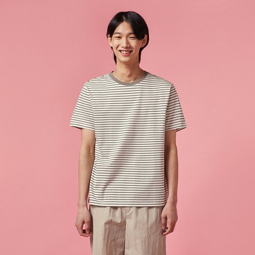 Jaju자주 남 Better 실켓 코튼 크루넥 티셔츠 Sivillage 에스아이빌리지