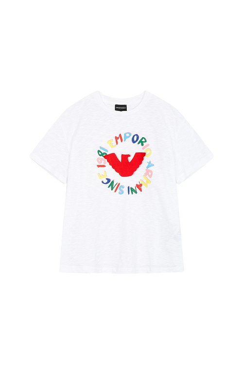Emporio Armani엠포리오 아르마니 여성 서클 로고 슬럽 티셔츠 Sivillage 에스아이빌리지