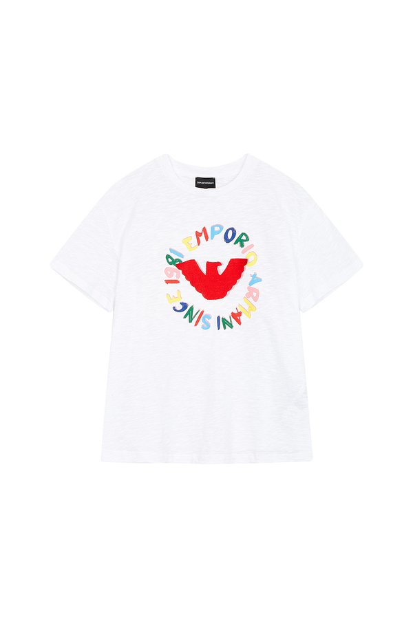 Emporio Armani엠포리오 아르마니 여성 서클 로고 슬럽 티셔츠 Sivillage 에스아이빌리지