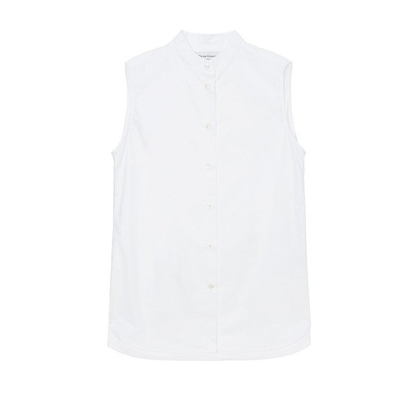 Officine Generale종료오피신제네랄종료 화이트 단색 면 민소매블라우스 Gwbl2e102wt Si