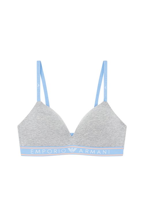 Emporio Armani Underwear엠포리오 아르마니 언더웨어 여성 로고 밴딩 패디드 트라이앵글 브라 Si