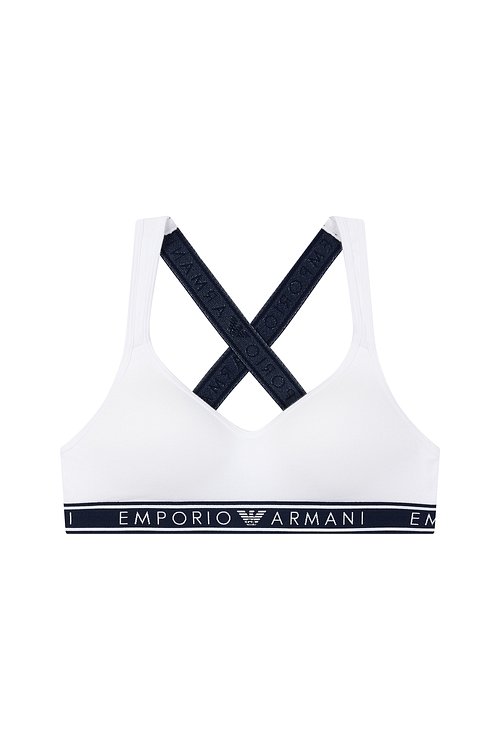 Emporio Armani Underwear엠포리오 아르마니 언더웨어 여성 로고 밴딩 크로스 스트랩 브라 Si