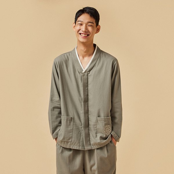 Jaju자주 남 자주롭다 한복 플란넬 파자마 셔츠 Sivillage 에스아이빌리지