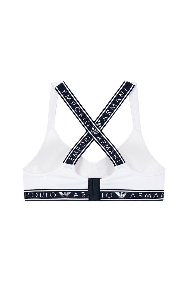 Emporio Armani Underwear엠포리오 아르마니 언더웨어 여성 로고 밴딩 크로스 스트랩 브라 Si