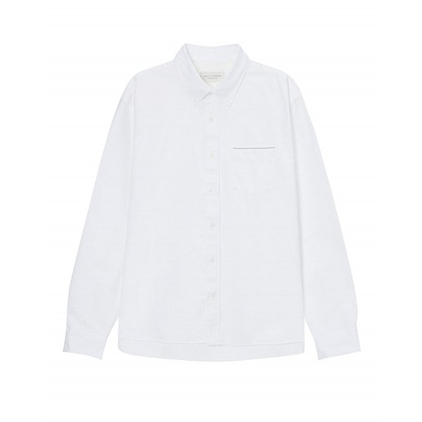 Officine Generale종료오피신제네랄종료 화이트 버튼다운 옥스포드 코튼 캐주 Gmsh1f212wt S