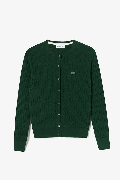 Lacoste라코스테 라코스테 여성 케이블 크루넥 가디건 Af090e 53n Yzp Sivillage 에스아이빌리지