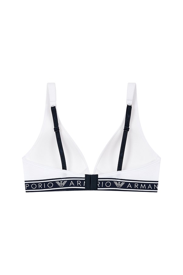 Emporio Armani Underwear엠포리오 아르마니 언더웨어 여성 로고 밴딩 패디드 딥 트라이앵글 브라 Si