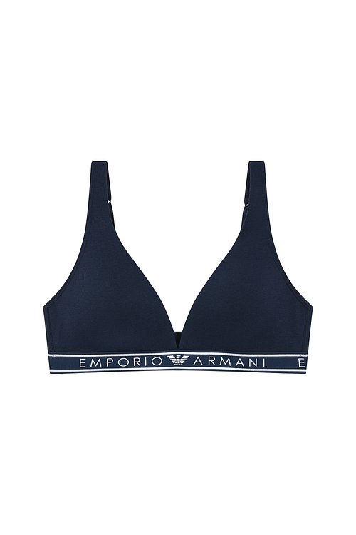 Emporio Armani Underwear엠포리오 아르마니 언더웨어 여성 로고 밴딩 패디드 딥 트라이앵글 브라 Si