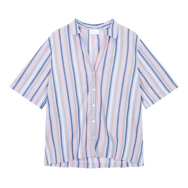 Gap Adults갭 ★갭 여성 21년 Summer★ 패턴드 숏 슬리브 라운지 셔츠 Sivillage 에스아이빌리지