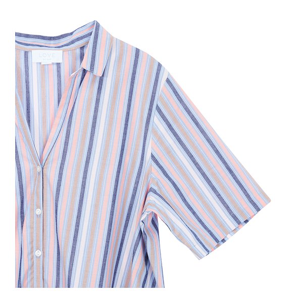 Gap Adults갭 ★갭 여성 21년 Summer★ 패턴드 숏 슬리브 라운지 셔츠 Sivillage 에스아이빌리지