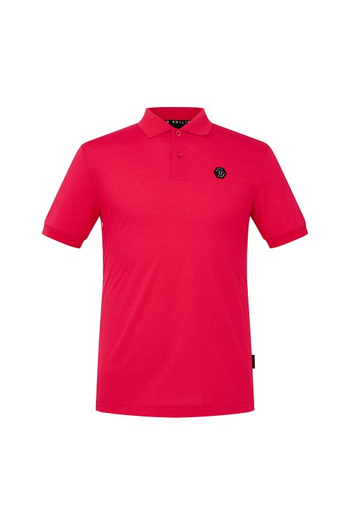 Philipp Plein Golf필립플레인 골프 Men 백 고딕 레터링 숏 슬리브 폴로 셔츠 Sivillage