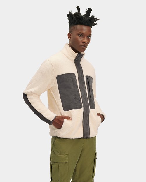 Ugg어그 For Men 배색 포켓 셰르파 자켓 제이든 셰르파 풀 짚 자켓 Sivillage 에스아이빌리지