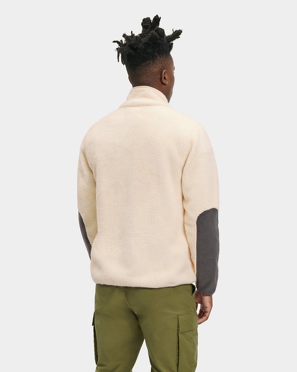 For Men 배색 포켓 셰르파 자켓 제이든 셰르파 풀 짚 자켓 Sivillage