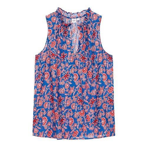 Gap Adults갭 ★갭 여성 20년 Summer★ 플라워 패턴 프릴 넥 탱크탑 Sivillage 에스아이빌리지