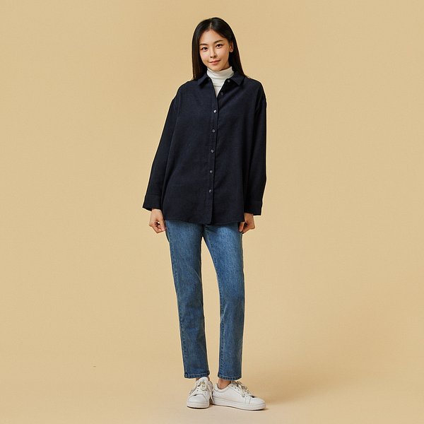 Jaju자주 여 코듀로이 셔츠형 자켓 Sivillage 에스아이빌리지