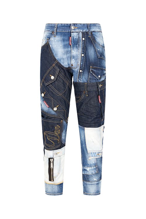 Dsquared2디스퀘어드2 데님 패치워크 컴뱃 진 Combat Sivillage 에스아이빌리지