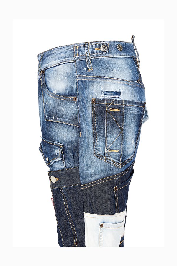 Dsquared2디스퀘어드2 데님 패치워크 컴뱃 진 Combat Sivillage 에스아이빌리지