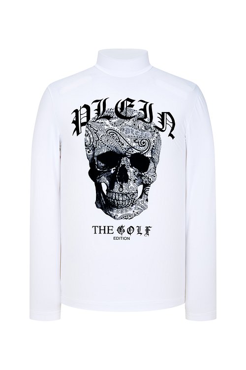 Philipp Plein Golf필립플레인 골프 Men 스컬 롱 슬리브 모크넥 탑 Sivillage 에스아이빌리지