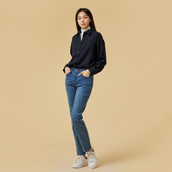 Jaju자주 여 코듀로이 셔츠형 자켓 Sivillage 에스아이빌리지
