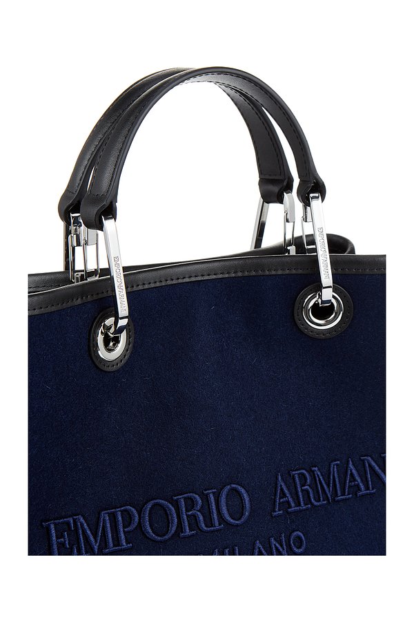 Emporio Armani엠포리오 아르마니 여성 자수 로고 펠트 스몰 쇼퍼백 Sivillage 에스아이빌리지
