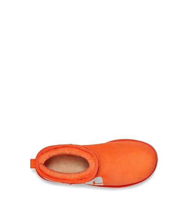Ugg어그 For Women 빅로고 스웨이드 레더 미니 부츠 클래식 울트라 미니 Chopd Sivillage
