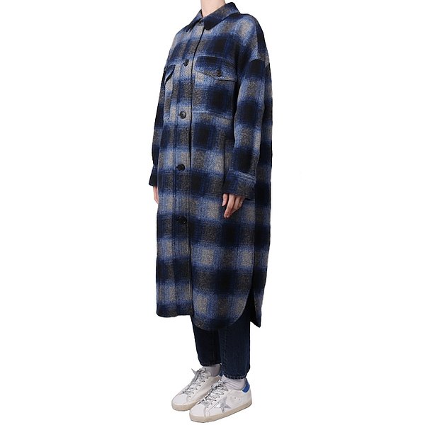 Isabel Marant이자벨마랑 이자벨마랑 23fw 여성 폰티지 울 코트 네이비 Ma0018fa A3d27e 30na