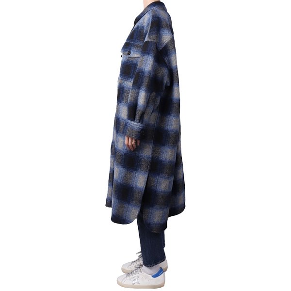 Isabel Marant이자벨마랑 이자벨마랑 23fw 여성 폰티지 울 코트 네이비 Ma0018fa A3d27e 30na