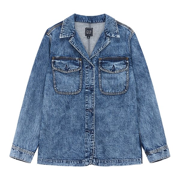 Gap Adults갭 ★갭 여성 20년 Fall★ 투 포켓 데님 셔츠형 자켓 Sivillage 에스아이빌리지