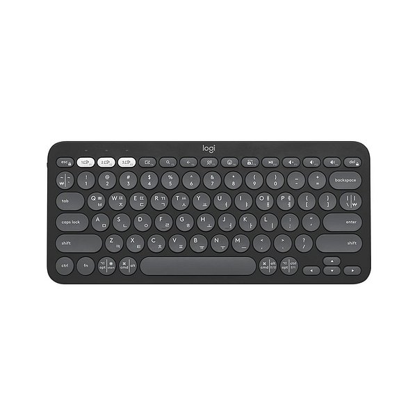 Logitech로지텍 로지텍 코리아 Pebble Keys 2 K380s 무선 블루투스 키보드 스모키 블랙 Si