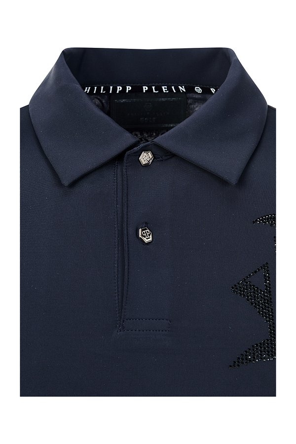 Philipp Plein Golf필립플레인 골프 Men 빅 P 고딕 숏 슬리브 폴로 셔츠 Sivillage 에스