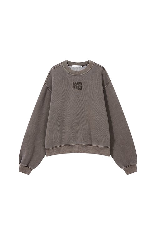 Alexander Wang알렉산더왕 Alexanderwangt 엠보 로고 크루넥 맨투맨 Sivillage 에스