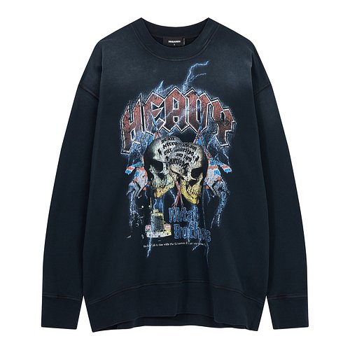 Dsquared2디스퀘어드2 남성 컬러풀 그래픽 와이드 맨투맨 Sivillage 에스아이빌리지