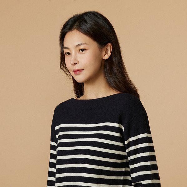 Jaju자주 여 소프트 스트라이프 니트 Sivillage 에스아이빌리지
