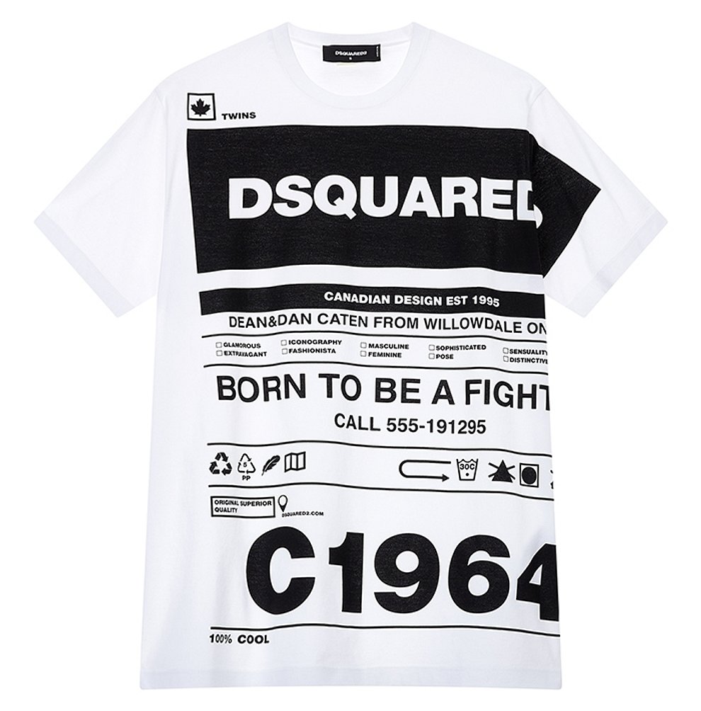 Dsquared2디스퀘어드2 전판 레터링 그래픽 티셔츠 Sivillage 에스아이빌리지