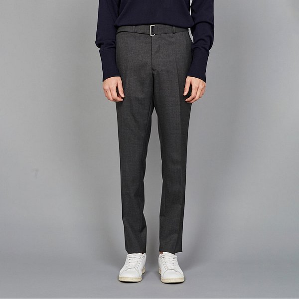 Officine Generale종료오피신제네랄종료 차콜그레이 벨티드 울 바지 Gmsp1e241cg Si