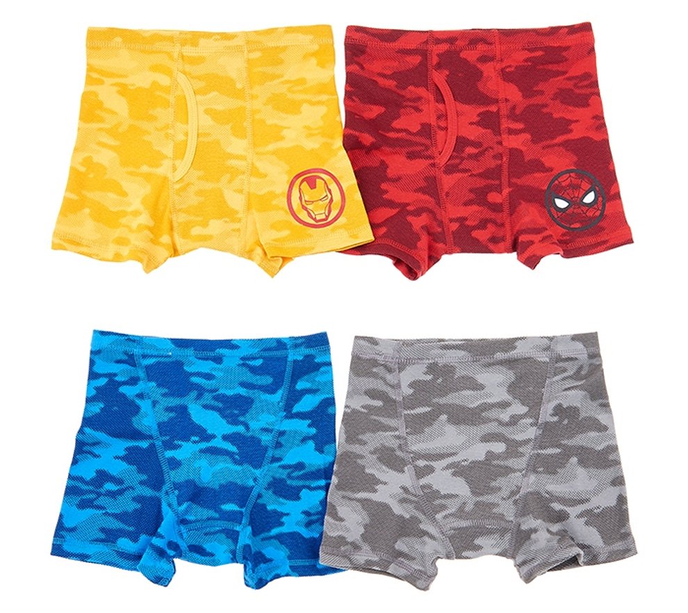 ★갭키즈 20년 Fall★ 키즈 남아 6 14세 마블 히어로 그래픽 밀리터리 언더웨어 4pack Sivillage