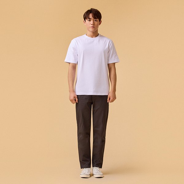 Jaju자주 남 Better코튼 도톰 루즈핏 티셔츠 Sivillage 에스아이빌리지