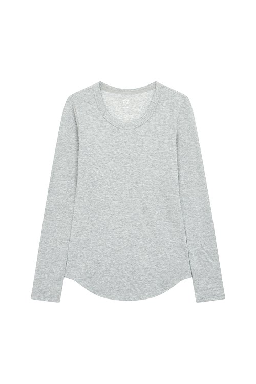 Gap Adults갭 여성 라운디드 이지 와플 티셔츠 Sivillage 에스아이빌리지