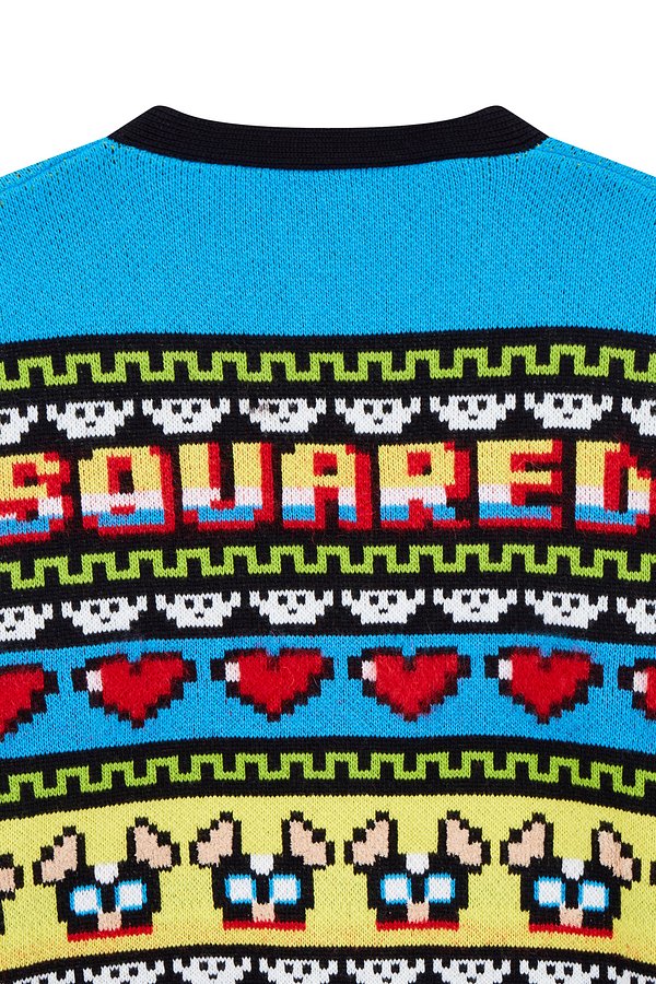 Dsquared2디스퀘어드2 남성 컬러 블록 스트라이프 니트 가디건 Sivillage 에스아이빌리지