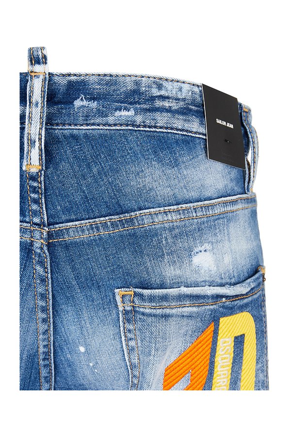 Dsquared2디스퀘어드2 로고 자수 롤업 세일러 진 Sailor Sivillage 에스아이빌리지