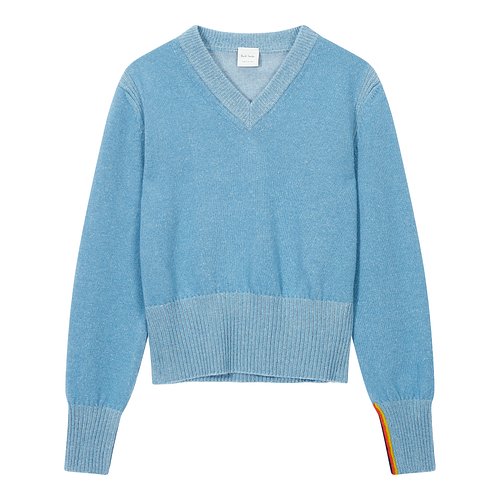 Paul Smith폴스미스 여성 브이넥 리브드 울 니트 Sivillage 에스아이빌리지